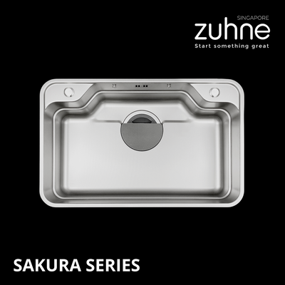 Buy SAKURA 76cm Japan-Style Flush Mount Workstation Kitchen Sink